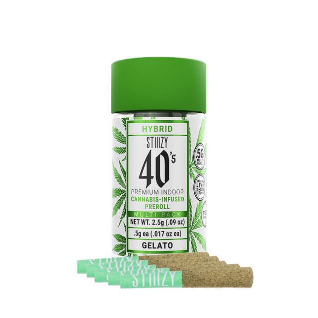 Buy Gelato 40's 2.5g, 5-Pack Distillate Infused Pre-Rolls online - New ...