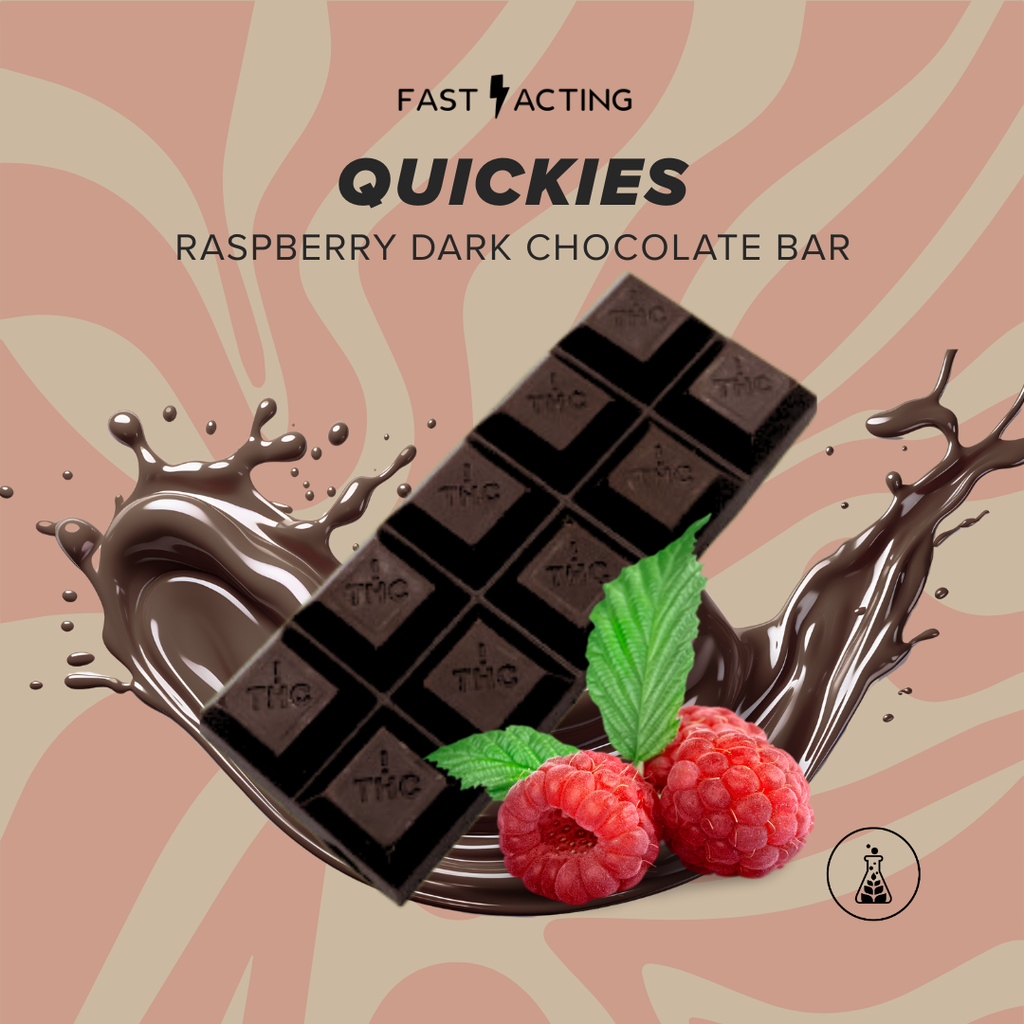 Buy Quickies Raspberry Dark 100mg Chocolate Bar online - Sanctuary ...